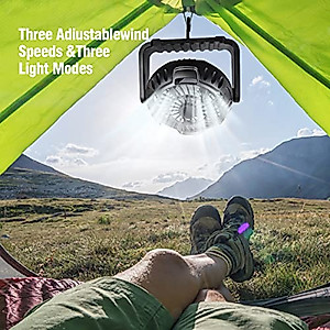 isightguard Floor Fan High Velocity Industrial Fan with hook, Rechargeable Floor Fan for Garage, Camping, Gym, Indoor