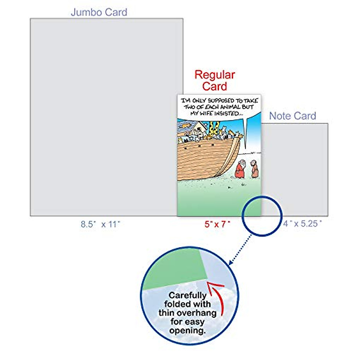 NobleWorks - 1 Funny Birthday Card Cartoons - Hilarious Comic Humor, Notecard with Envelope - Ark of Cats C9262BDG