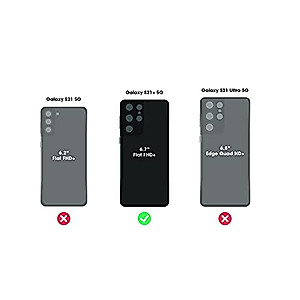 OtterBox SYMMETRY SERIES Case for Galaxy S21+ 5G (ONLY - DOES NOT FIT Non-Plus Size or Ultra) - BLACK