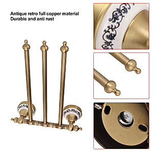 Luqeeg Antique Brass Swivel Towel Holder, European Towel Holder with Wall Mounted Kit, Rotated Towel Rack for Kitchen, Bathroom, Home and Commercial Use, Space Saving