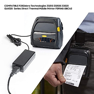 KFD 12V AC DC Adapter Charger for Zebra Technologies ZQ510 ZQ500 ZQ520 ZQ600 ZQ610 ZQ620 ZQ630 ZR658 ZR668 QLN320 QLN220 QLn420 Series Direct Thermal Mobile Printer FSP048 FSP025 Power Supply Cord