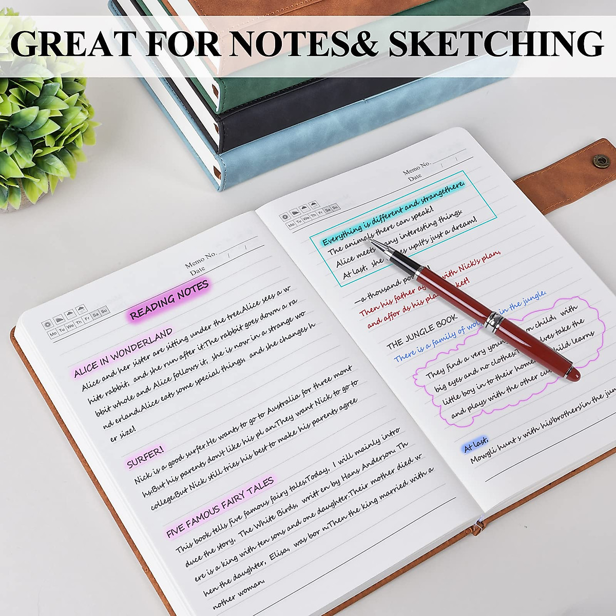 PAIBAS 365 Page Thick Lined Journal Notebook for Men Women, A4 Large Leather Journals for Writing, Hardcover Notebooks for Work, School, Note Taking, Business, Travel Diary, College Ruled 8.5" x 11"