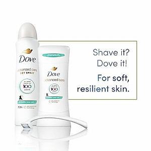 Dove Advanced Care Antiperspirant Deodorant Stick Sheer Cool Anti-stain antiperspirant deodorant for soft underarms All-day sweat and 72-hour odor protection 2.6 oz