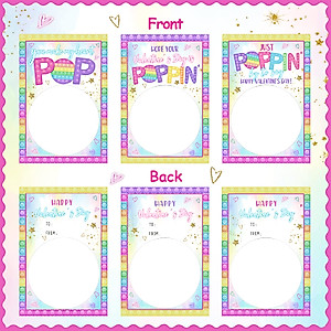 Valentines Day Gifts for Kids - 24 Pack Valentine Cards with 3D Pop Balls It - Fidget Sensory Toys bulk for 3-12 Years Boys Girls Toddlers Classroom School Party Favors Gift Card Exchange Greeting