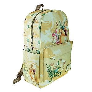 KBNL Classic Disney Winnie The Pooh Backpack with Laptop Compartment for School, Travel, and Work, Multicolor (A22208-WTP)