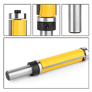 MEIGGTOOL 2-1/2 Inch Flush Trim Top and Bottom Bearing Router Bit 1/2-Inch Shank