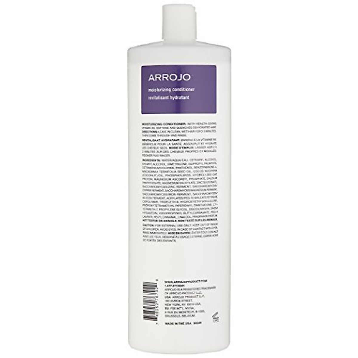 ARROJO Moisturizing Hair Conditioner –Conditioner for Dry Hair to Add Luster & Moisture – Rich Coconut Conditioner w/Vitamin B5 - Delicately Scented Moisturizing Conditioner