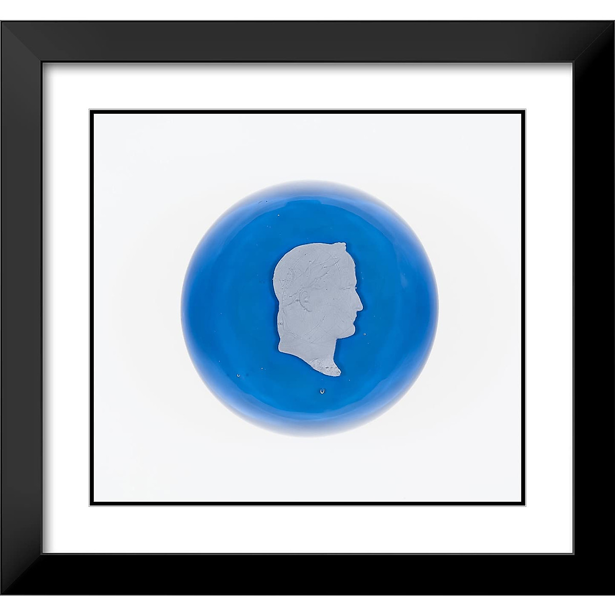 ArtDirect Clichy Glasshouse 21x20 Black Modern Framed and Double Matted Art Print Titled Paperweight