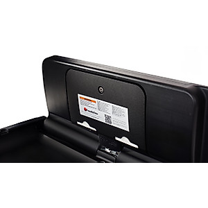 Foundations 200-EH-02 Ultra Horizontal Wall Mounted Baby Changing Station, Polyethylene with Heavy Duty Stainless Steel Hinge, Built-in Liner Dispenser, Two Bag Hooks - Black