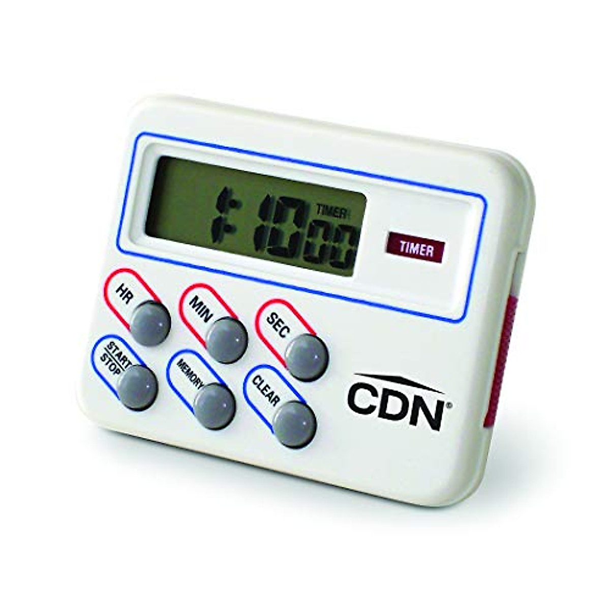 CDN Digital Timer and Clock Memory Feature, 6.8 x 4.5 x 0.9 inches, Cream