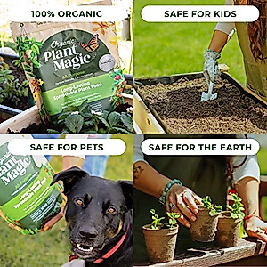 Organic Plant Magic - Truly Organic™ Slow Release Granular Fertilizer : Long-Lasting Plant Food Granules for All Indoor & Outdoor Flowers, Vegetable Gardens, Herbs, Fruit Trees, Shrubs, Lawns & House Plants [One 4 lb Bag]