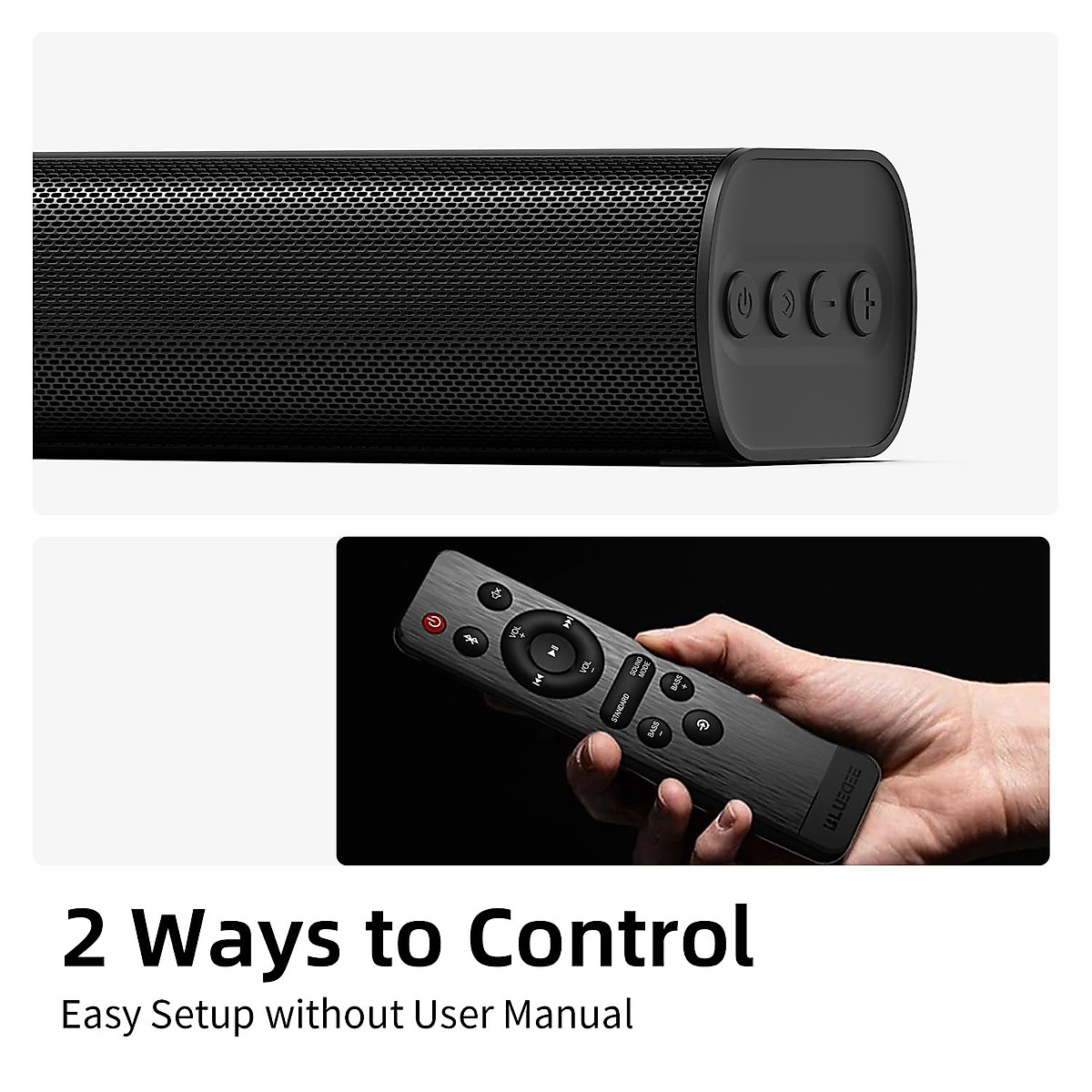 Sound Bars for TV with 100 watts Subwoofer, 16-inch Mountable Sound Bar, 2.1ch Surround Sound System for TV, Bluetooth Soundbar for TV Work with Traditional or Smart TV, Computer