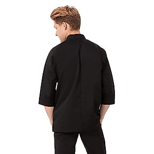 Chef Works Men's Morocco Chef Coat, Black, X-Large