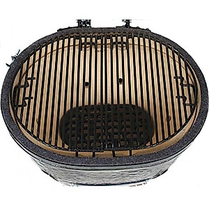 Primo Ceramic Charcoal Smoker Grill On Cart With Side Tables - Oval Xl