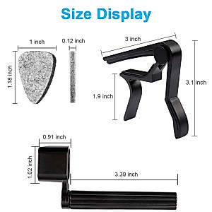 Ukulele Strings, Yoklili 5 Sets of Nylon Ukulele Strings with 10 Felt Picks, String Winder for Soprano (21 Inch) Concert (23 Inch) Tenor (26 Inch) Ukulele, and Capo included