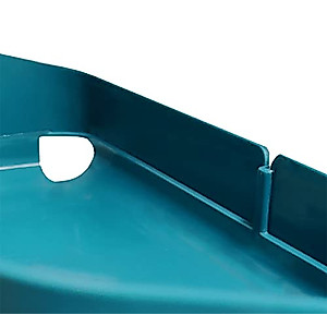 Fineget Plastic Shower Caddy Basket Shelf Large Adhesive Shower Shelves for Wall Bathroom Kitchen Bathtub Rustproof No Drilling Space Saving Shower Storage Organizer Deep Green 2 Pack