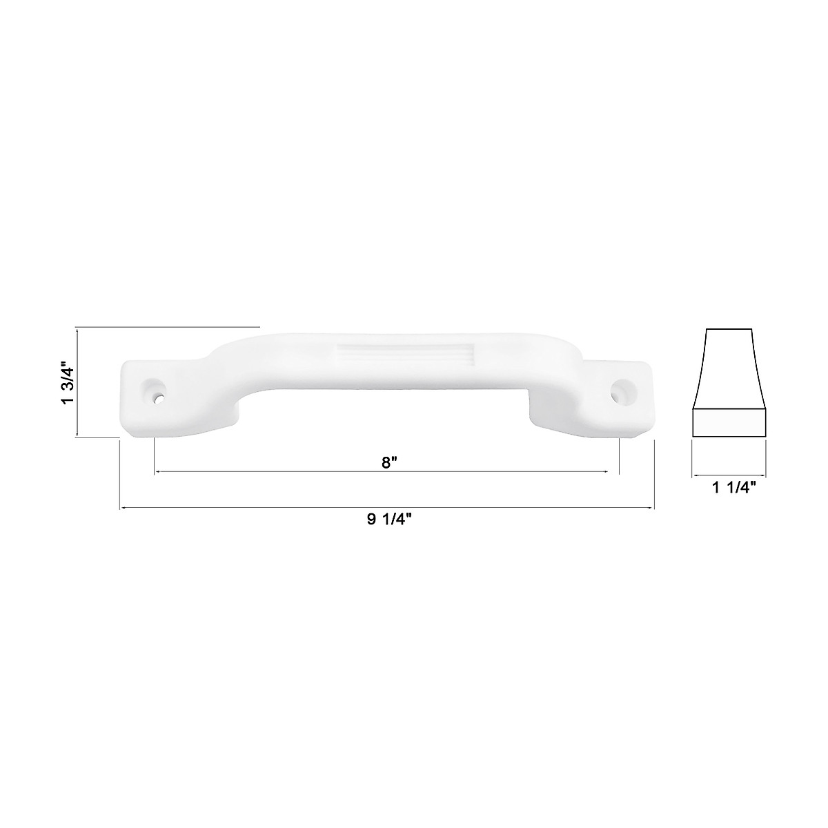 Camp'N RV Grab Handle - White Sturdy 2-Pack Plastic Handles with Mounting Hardware, Ideal RV Handrail for Campers, Adults, and Elderly Safety