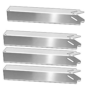 YOUFIRE Heat Plate Shield Stainless Steel Gas BBQ Grill Replacement Parts for Brinkmann 810-4221-S, 810-6420-S, 4 Pack 14 7/8" Heat Tent Flavorizer Bar Burner Cover Flame Tamer