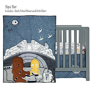 Lambs & Ivy Star Wars Signature Millennium Falcon 3-Piece Baby Crib Bedding Set