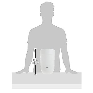 Umbra Touch Waste Can, Small Trash Can with Lid, Swing Lid Waste Basket, Garbage Can with Lid for Washroom/Bathroom, White