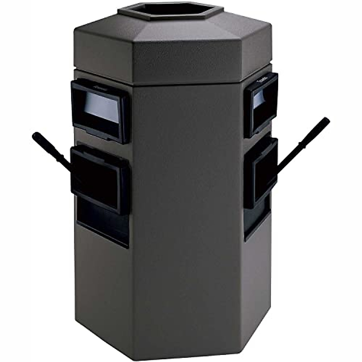 Commercial Zone 35 Gallon Double Sided Waste Windshield Center, Gray