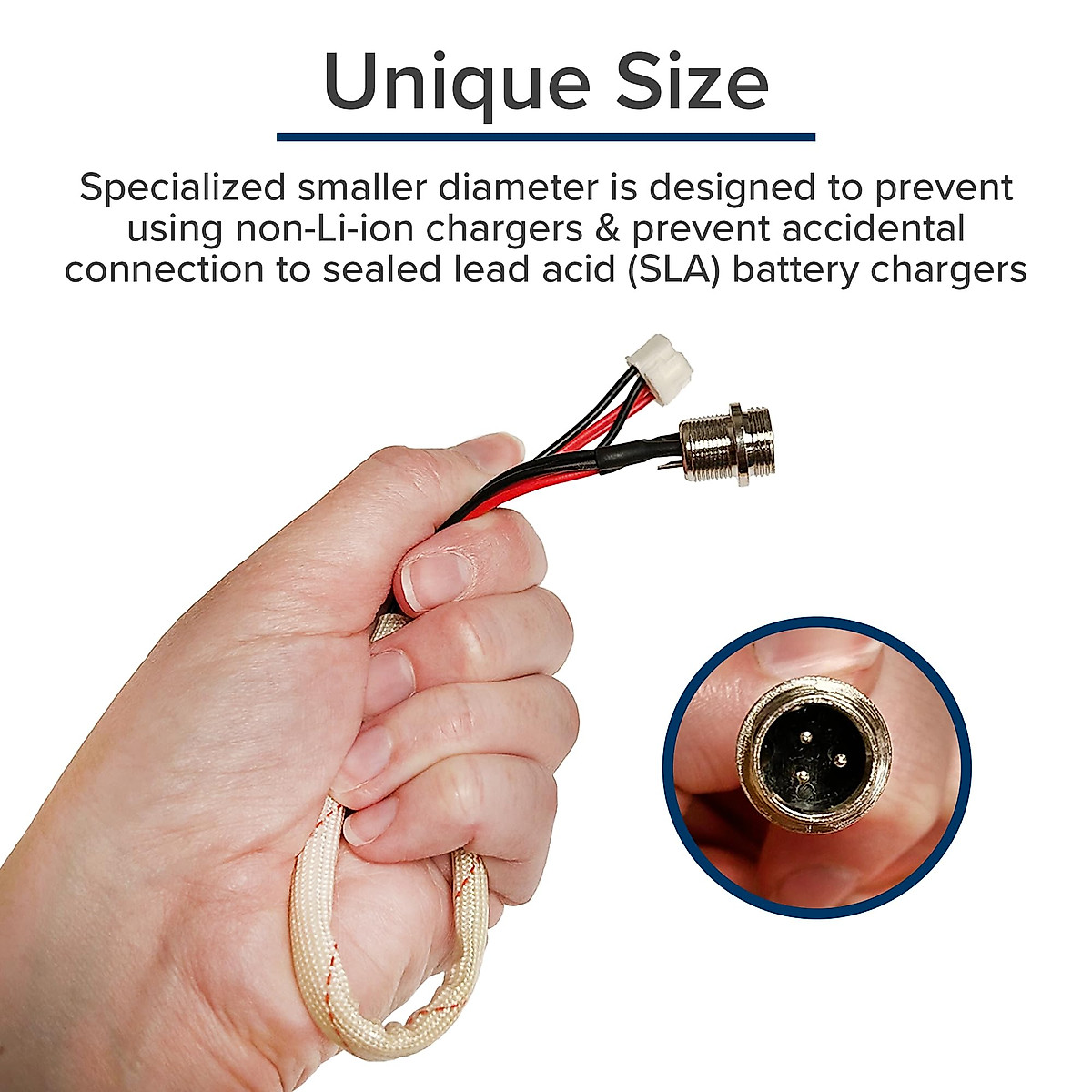 AlveyTech Mini 3-Prong 4-Wire Charger Port - Replacement Switch Harness for Gyroor Warrior G2, Swagtron Swagboard T1 Pro, T3, T5, T6 Outlaw, Original Swagway, Hoverboard, Scooter