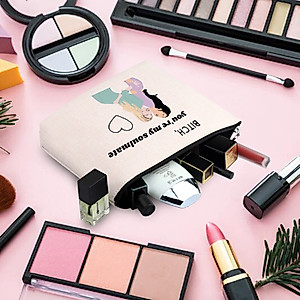 TOBGB Maddy And Cassy Gift You Are My Soulmate Lines Inspired Makeup Bag TV Show Role Gift TV Show Merchandise Friendship Gift (Soulmate bag)