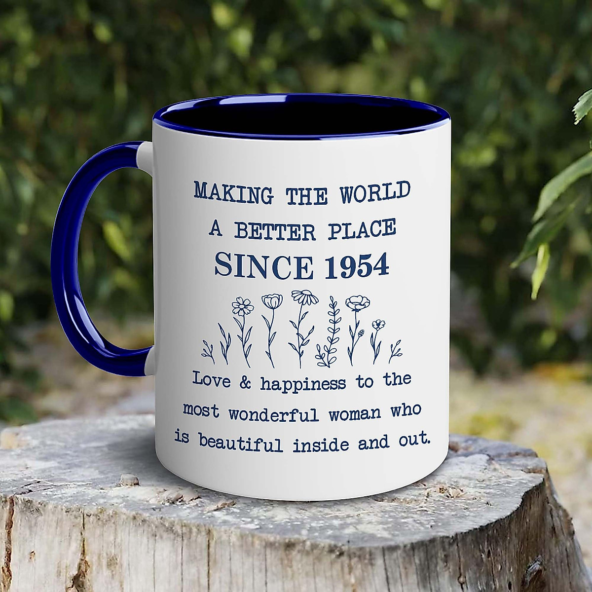 DEKIDOKA 70th Birthday Gifts For Women - 70th Years Old Birthday Gifts - Ceramic 1954 Coffee Mugs - Vintage 70th Birthday Gifts Presents - 70 Years Old Birthday Gifts for Mom Sister Family