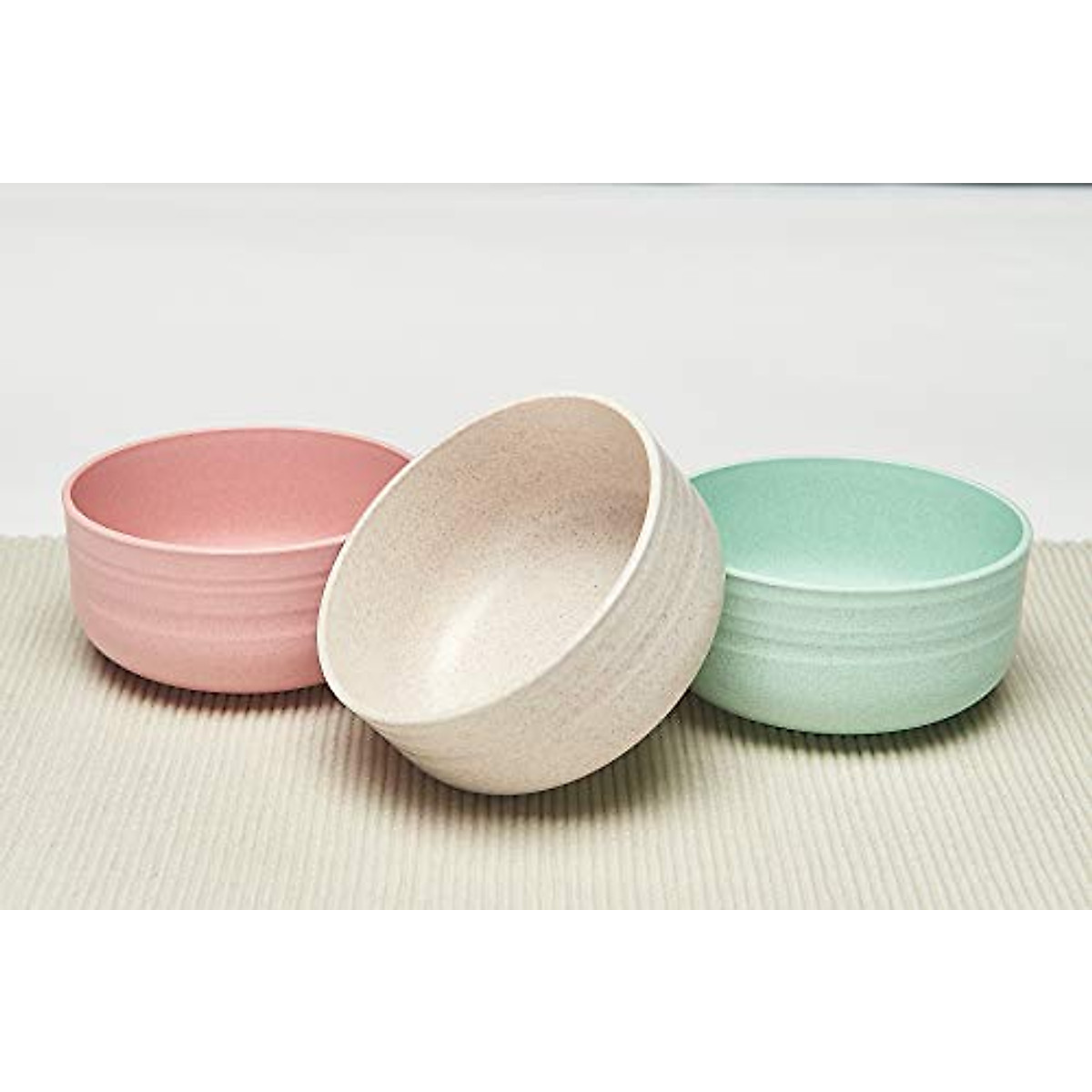 V TOWER Microwave Safe Bowls Set 13oz - 6 Wheat Straw Bowls Stylish Small Bowls Strong and Unbreakable for Dinner