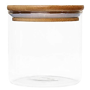 Blue Donuts 16 Oz Food Storage Containers with Lids Airtight - Glass Kitchen Canisters, Glass Containers for Food Storage with Lids, Airtight Food Storage Containers for Pantry, 500 ML Clear Jars