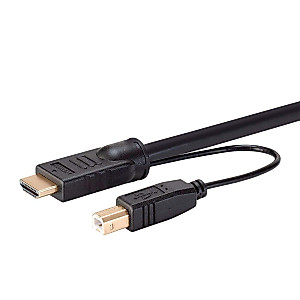 Monoprice - 136645 HDMI USB Combo Cable - 10 Feet, 4K@60Hz, High Dynamic Range (HDR) for KVM Switches - Switch Series Black