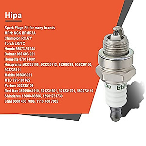 Hipa Nickel Standard Spark Plug Replace for NGK BPMR7A Champion RCJ7Y STHIL 017 018 MS170 MS180 MS290 MS310 MS390 029 039 Chainsaw(4 Pack)