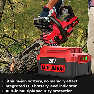 Powilling CMCB205 6.0Ah 20V Battery Packs Replacement for Craftsman V20 MAX Lithium Ion Battery CMCB204 CMCB202 CMCB201 Fast Charger CMCB104 Cordless Power Tool(Only for Craftsman 20V Max V20 Series)