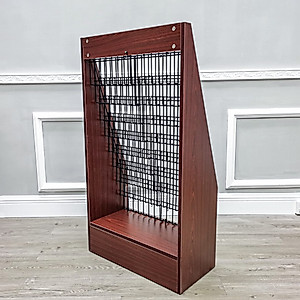 FixtureDisplays® Literature Rack Brochure Holder Leaflet Coupon Stand Greeting Card Rack 9 Tier 45 Facing Travel Information Kiosk 1453 RED