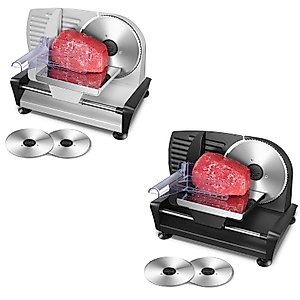 Two 7.5" Blade Meat Slicer 200 Watt for Home Use