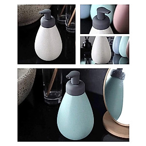 OXOAMP Soap Dispenser Soap Dispenser Bottle with Pump Lotion Soap Dispenser Bottle Foaming Hand Soap Dispenser Ceramics Soap Foam Dispenser Bathroom (Color : Brown)