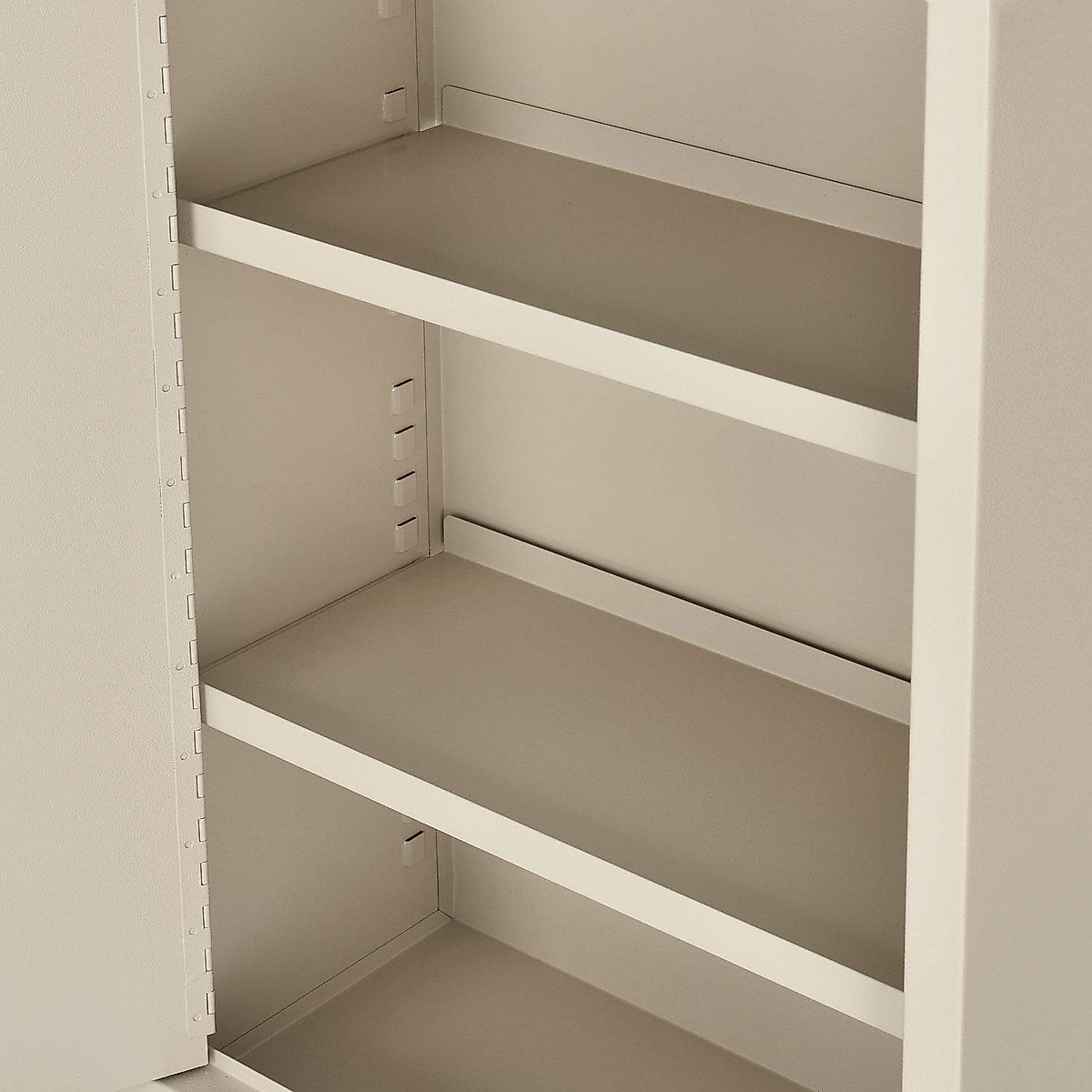 Global Industrial 18"W x 10"D x 30"H Large Narcotics Cabinet, Double Door/Double Lock, Beige