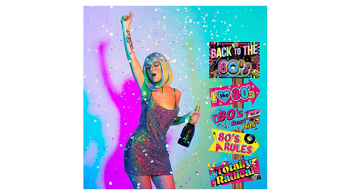 Retro 80's Party Props - 20 Fun Photo Booth Decorations