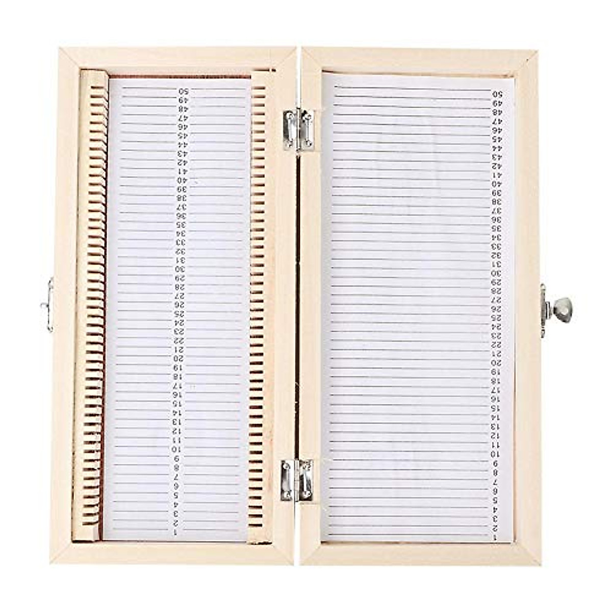 Biology Glass Prepared Microscope Slides Specimens Wooden Slide Storage Box Case