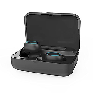 Laud True Wireless Earbuds – Sound ProBuds Compatible with iOS & Android - Built-in Microphone - Portable Charging Case with Digital Display - Black