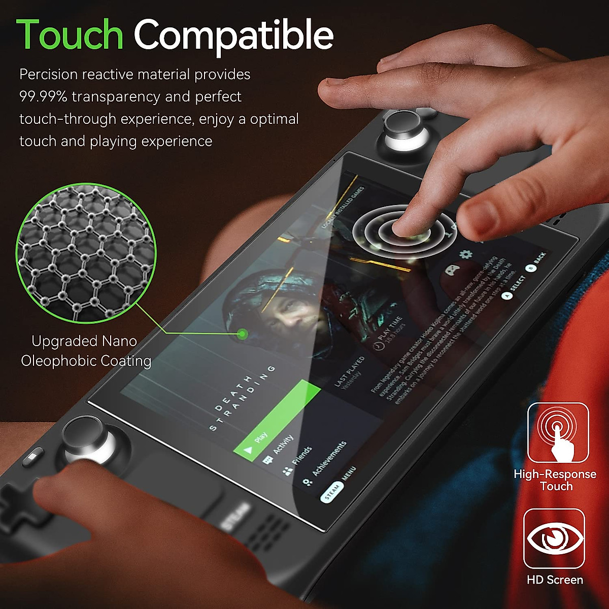 [2 Pack] iVoler Tempered Glass Screen Protector Designed for Steam Deck 7''2022 / Steam Deck OLED 7.4 '' 2023 with [Alignment Frame]Transparent HD Clear[Updated Version]Screen Protector for Steam Deck