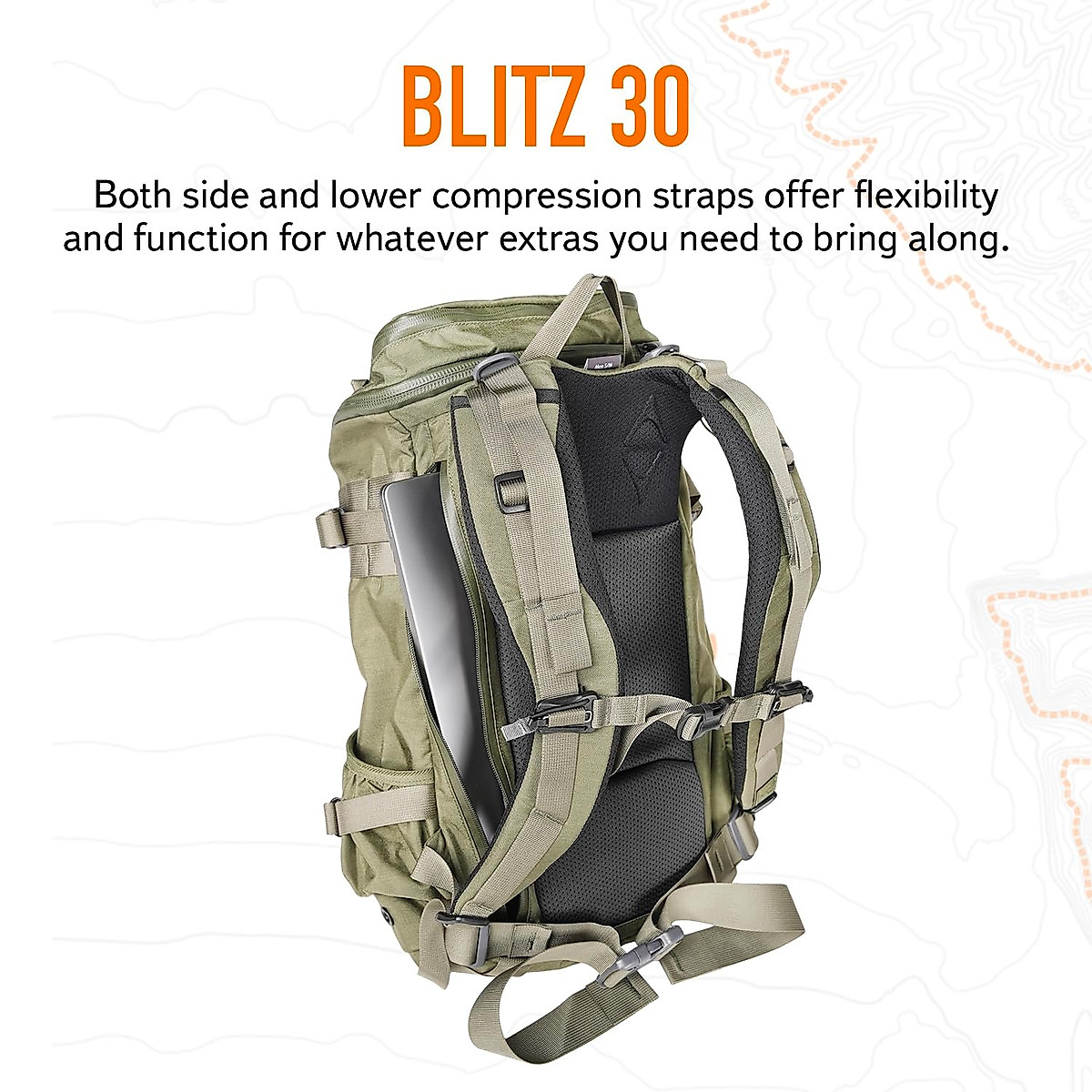Mystery Ranch Blitz 30 Backpack - Tactical Daypack Molle Hiking Packs, 30L, L/XL,Forest