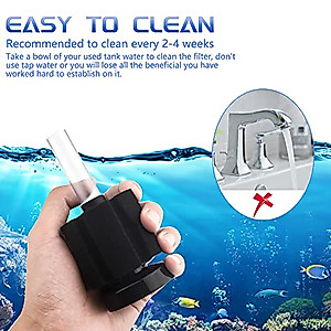 WMYCONGCONG 6 PCS Fish Tank Aquarium Soft Biochemical Sponge Filter, 2 Sizes