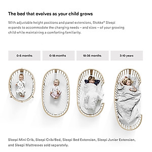 Stokke Sleepi Drape Rod, White - Made from Solid Beech Wood - Easy to Install & Clean - Compatible Sleepi Crib/Bed & Mini