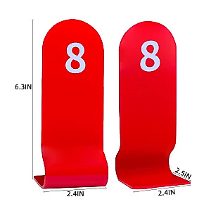 Table Numbers 1-40 Red Acrylic Double Sided Table Numbers For Wedding Reception Restaurants Cafes etc