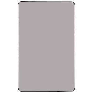 Flash Furniture Wren 36''W x 72''L Rectangular Grey Thermal Laminate Activity Table - Standard Height Adjustable Legs