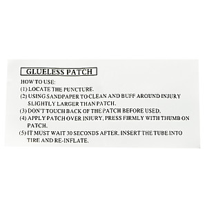 Lumintrail Bicycle Tire Repair Kit, 6 Piece Kit, 5 Pack Pre-Glued Bike Patch Repair Kit with Sandpaper, Bicycle Tube Repair Kit for Mountain & Road Bikes, Bike Tire Patch Kit