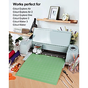 Gwybkq Cutting Mat for Cricut Maker 3/Maker/Explore 3/Air 2/Air/One 12 Pack 12x12 Cut Mats Replacement Accessories Adhesive Sticky Green Cricket Standard Card
