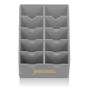 BarberMate® Blade Rack Storage Tray - Holds 10 Clipper Blades (Gray)