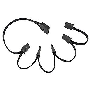 GELRHONR IDE to SATA Power Splitter Cable,LP4 4Pin IDE to 5 x15 Pin SATA Power Conversion Line Extension Y-Cable for Hard Disk